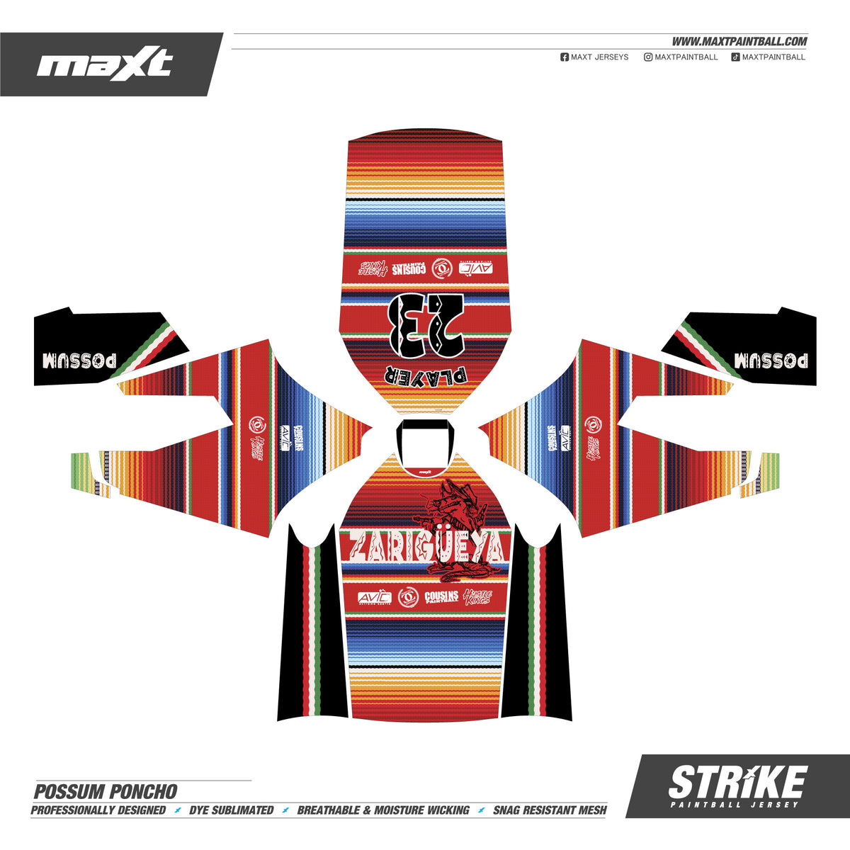 POSSUM Poncho - Strike Paintball Jersey – Maxt Sportswear