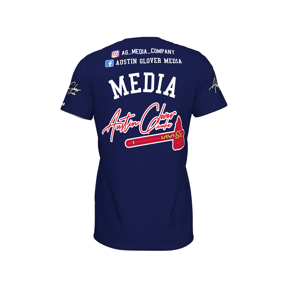 Austin Glover Media - Atlanta Brave - Maxt Tech Tee – Maxt Sportswear